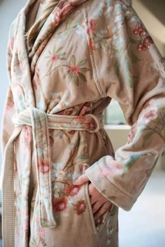Pip Studio Secret Garden bavlněný froté župan, khaki