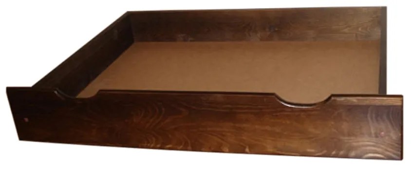 Zásuvka pod postel - 57 x 150 cm - pod 2/3 postele, ořech-lak