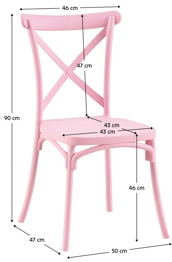Kondela Stohovatelná židle, růžová, SAVITA