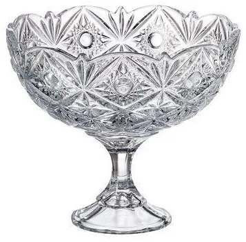 Bohemia Crystal Mísa na noze Nova Miranda 220mm