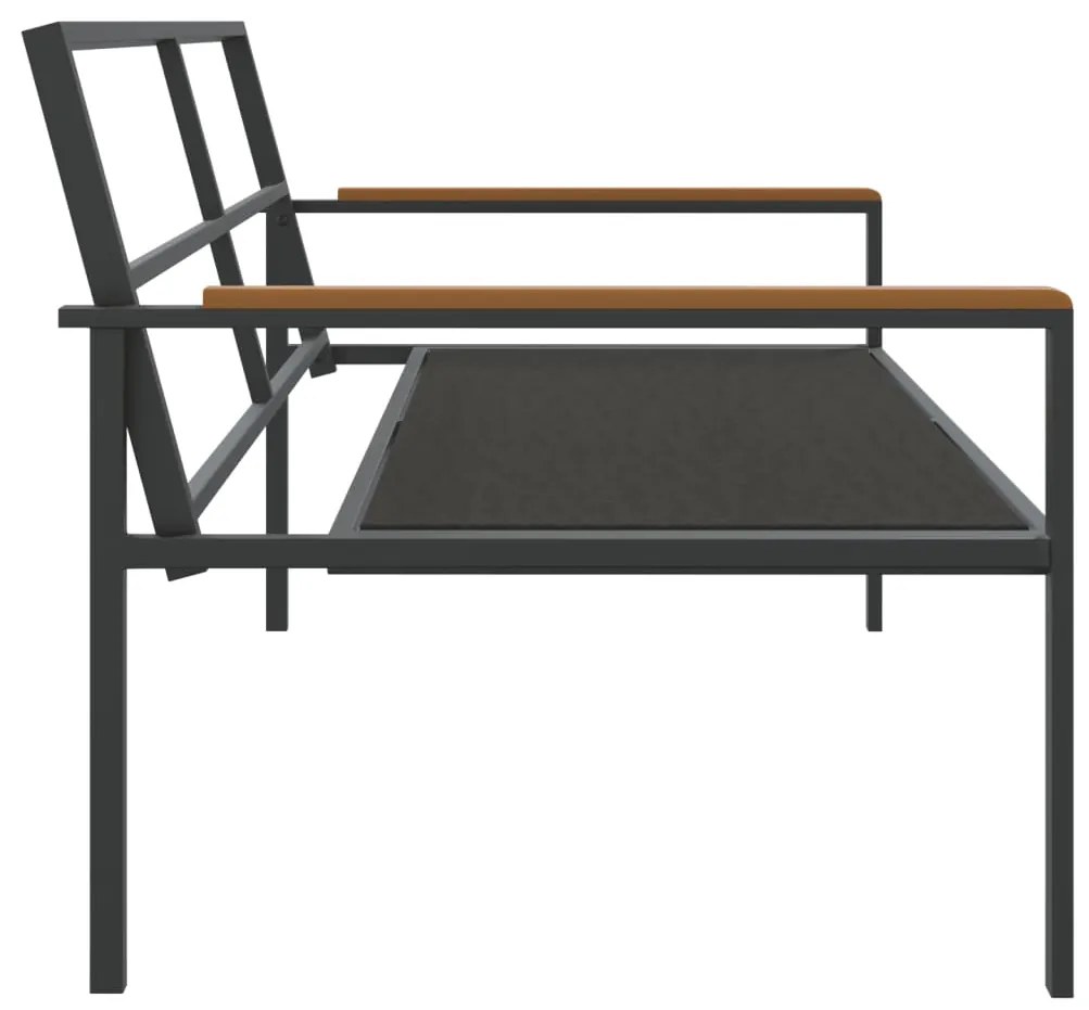 4dílná zahradní sedací souprava s poduškami antracitová ocel,  3188016