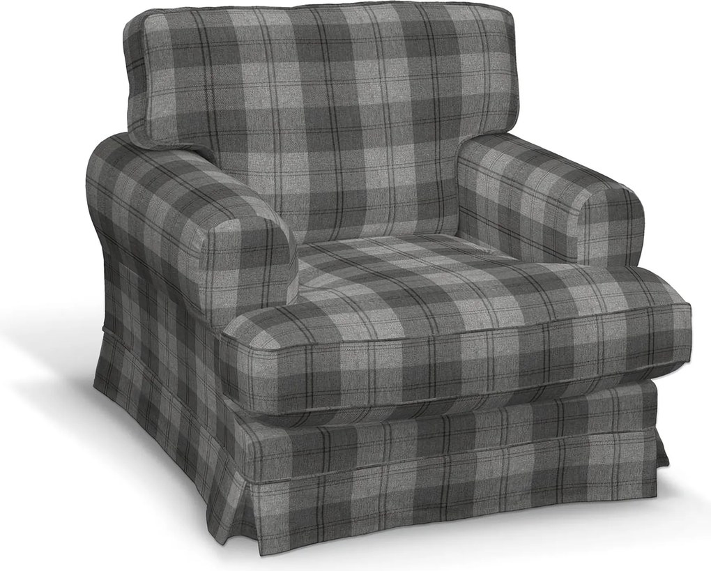 Potah na křeslo IKEA Ekeskog barva šedá látka pletený vzor, vzorované