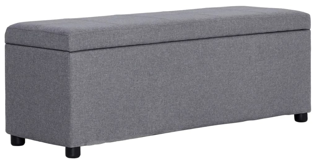 Lavice s úložným prostorem 116 cm světle šedá polyester 281317