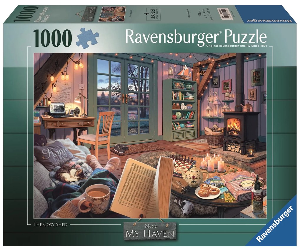 Puzzle ravensburger 120000501 útulný obývací pokoj