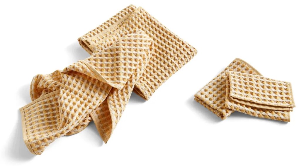 Ručník a utěrka Twist Egg Yolk - set 4 ks HAY