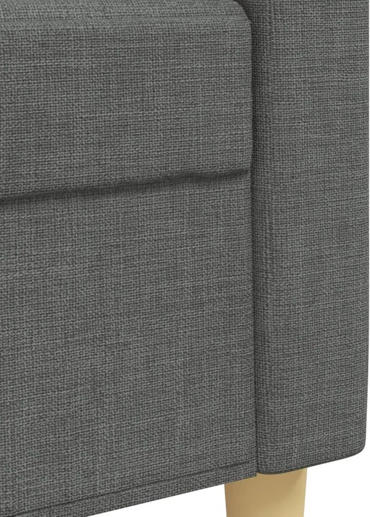 2dílná sedací souprava tmavě šedá textil 3278320