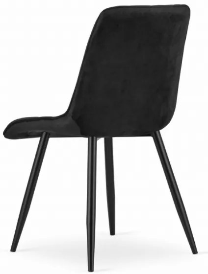 Sametová židle TOKIO černá