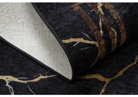 Dywany Luszczow Dětský kusový koberec MIRO 51333.801 pratelný  Mramor, rám protiskluz, černý / zlatý Rozměr koberce: 120 x 170 cm