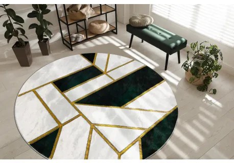 koberec kulatý EMERALD výhradní 1015 glamour, stylový mramor, geo velikost kruh 120 cm | krásné koberce cz