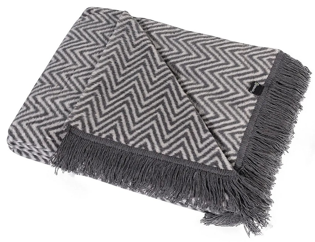 Deka Cotton Cloud 150x200cm Grey Chevron