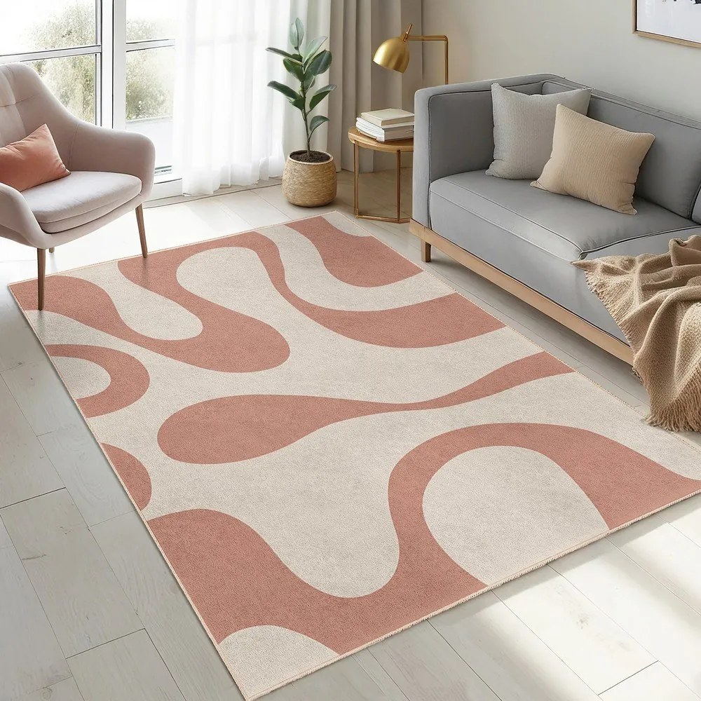 Růžový pratelný koberec 120x180 cm Strawberry Latte – Mila Home