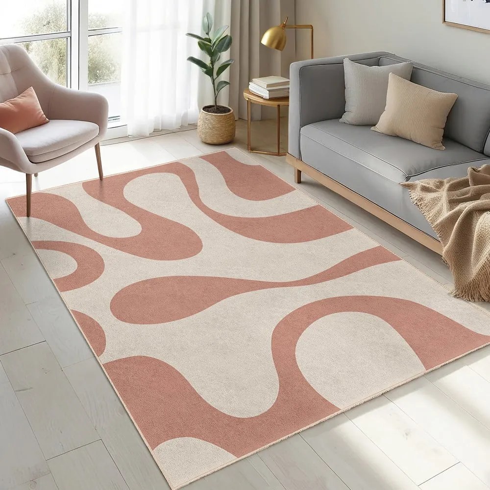 Růžový pratelný koberec 80x150 cm Strawberry Latte – Mila Home
