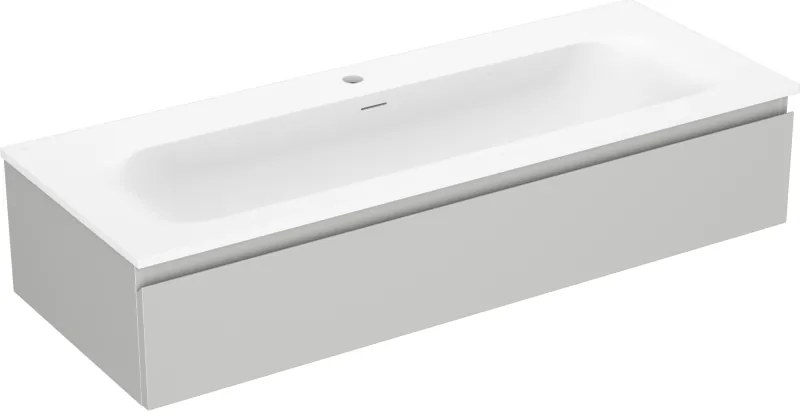 Mexen Orio, koupelnová skříňka 120 cm s umyvadlem Vela, 1 zásuvka, šedá matná/bílá matná, 91A10-12023-1-BF62-W23M01