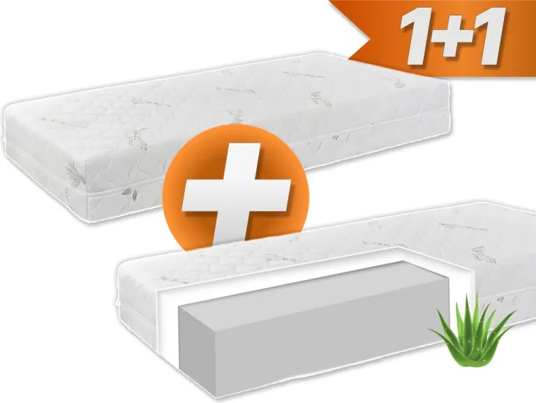 Matrace Comfort Aloe Vera 90 × 200 cm EMI 1 + 1 zdarma