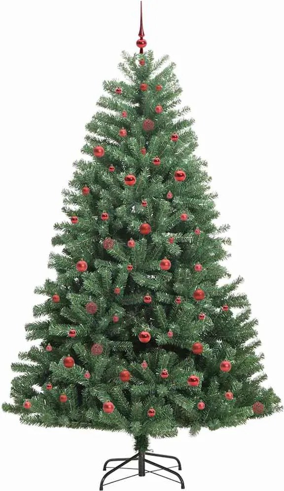 Umělý Skládací Vánoční Strom Zelená 240 cm PVC a kov 3395505