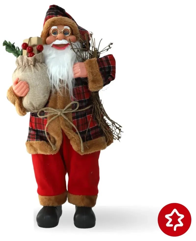 Santa Claus Rustical Red 30 cm