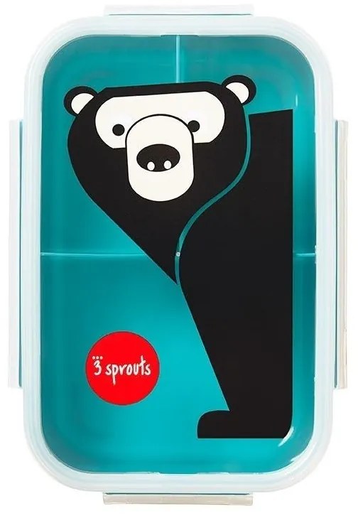 3 SPROUTS Krabička na jídlo Bento 3 Sprouts Bear Teal