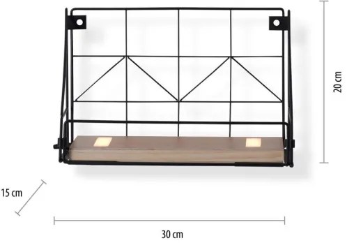 Leuchten Direkt 15276-18 - Police s LED osvětlením BOARD 2xLED/1,75W/230V 30 cm
