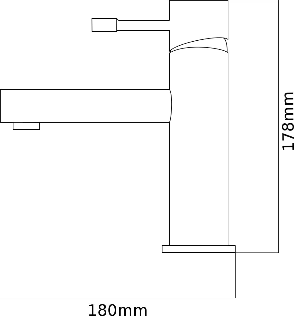 Gamma Roy, umyvadlová baterie h-178, černá matná, GMA-BRYPU-BK