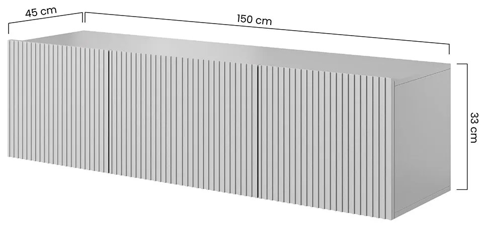 Závěsný TV stolek Nicole 150 cm - tmavě modrá