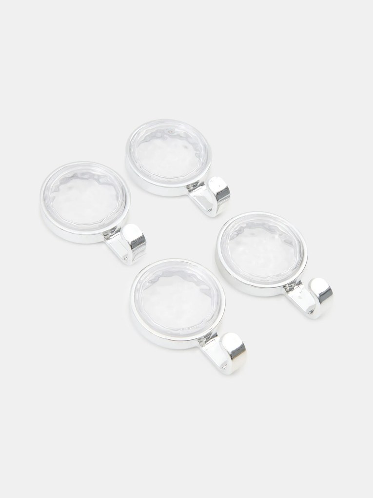 Sinsay - Sada samolepicích koupelnových háčků 4 pack - clear