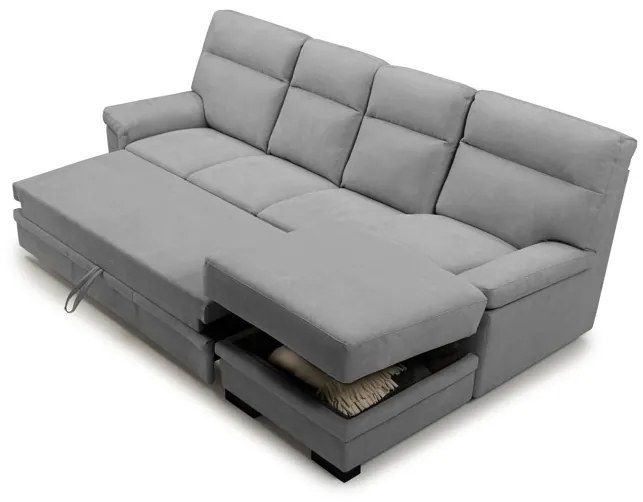 Pregio Italia sofa&relax Rozkládací sedačky Dany Provedení: 2 místná maxi rozkládací + lehátko, Vzorník látek: tekno fibra 06 light grey