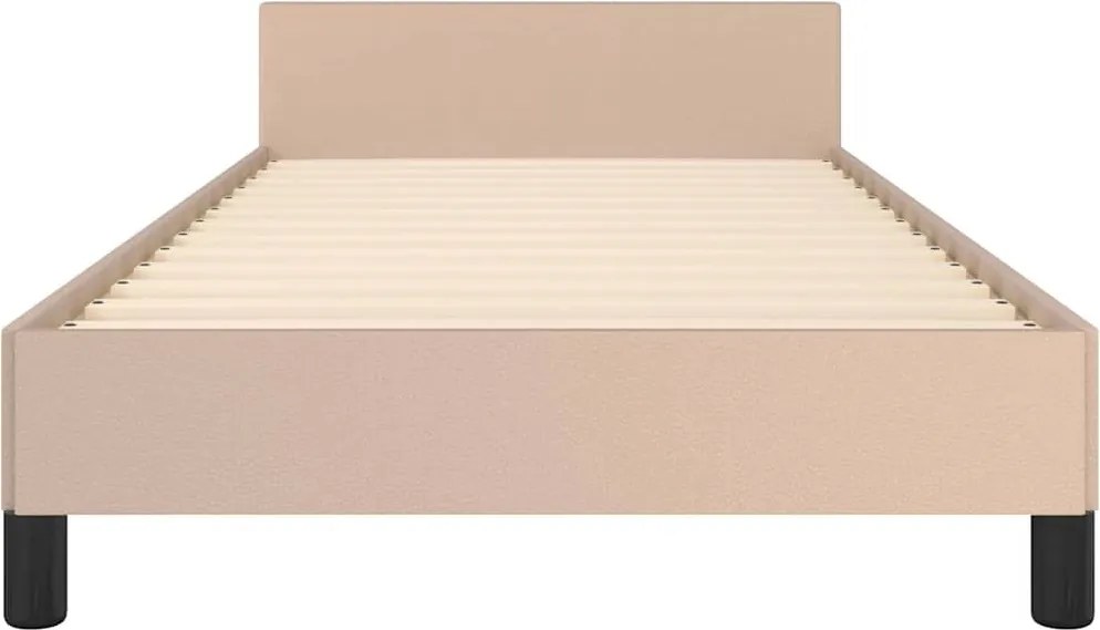 Rám postele s čelem cappuccino 90x200 cm umělá kůže 3125432