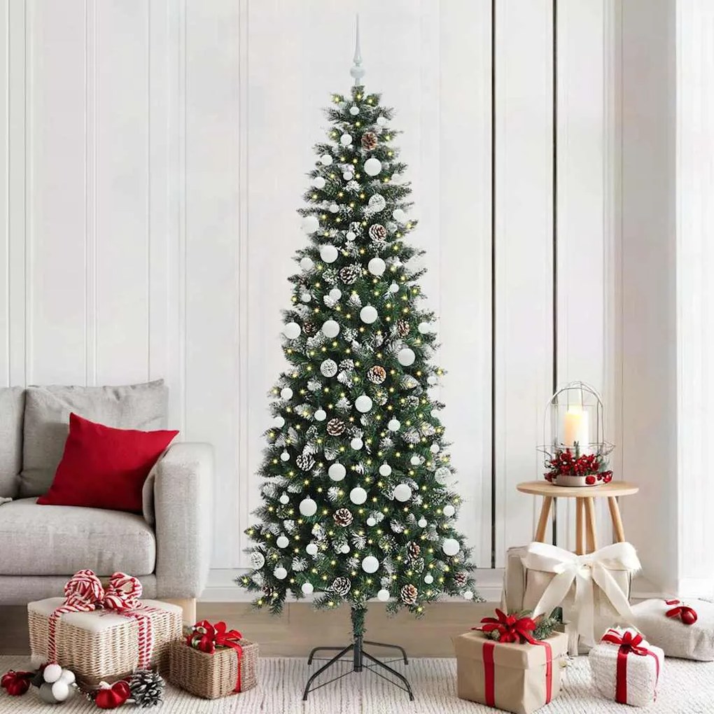Umělý vánoční stromeček Zelená 210 cm PVC, plast a ocel 3395835