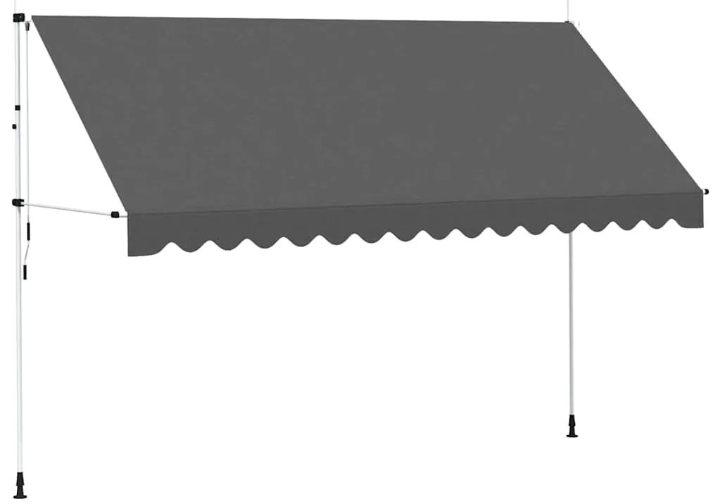 Ručně zatahovací markýza 400 cm antracitová 143692