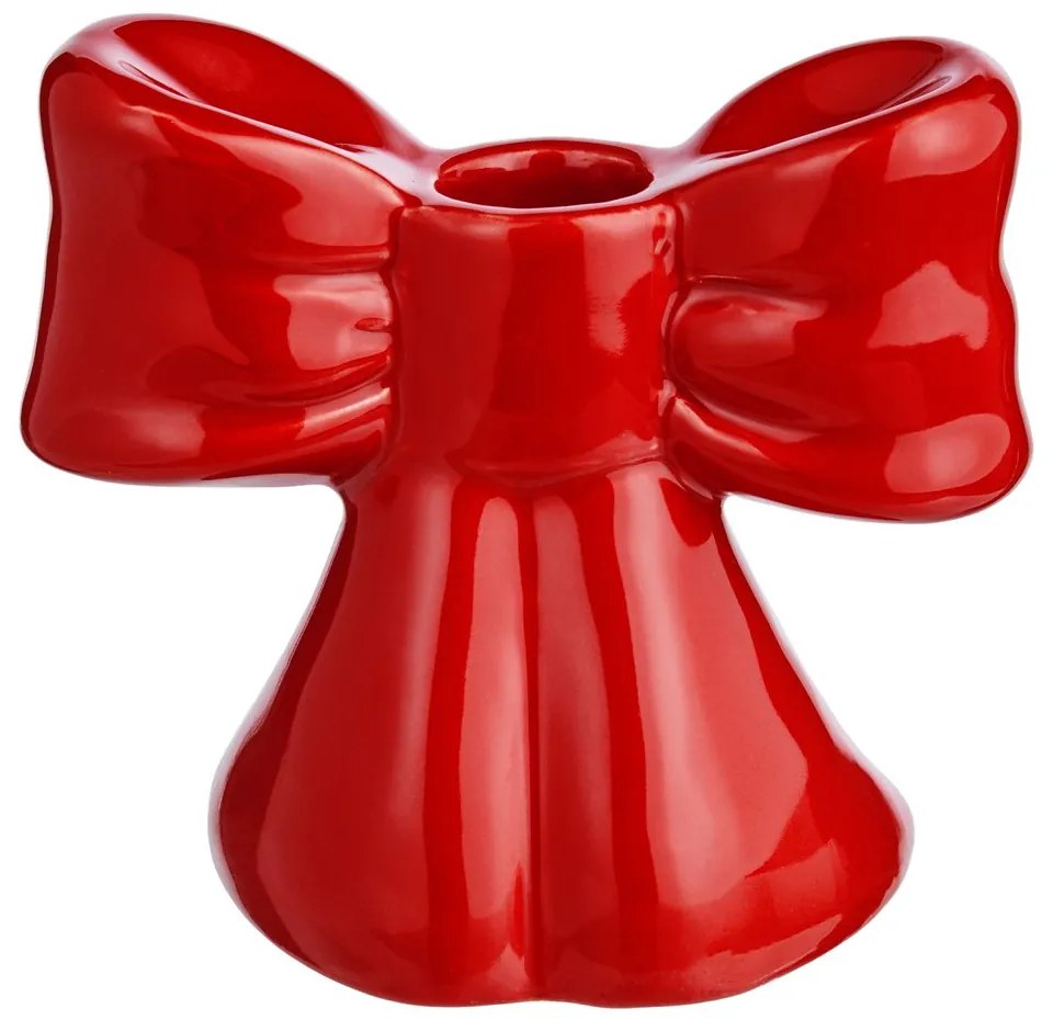 PRESENT Svícen mašle 10 cm - červená