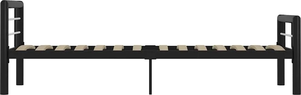 Rám postele černobílý kov 100 x 200 cm 284551