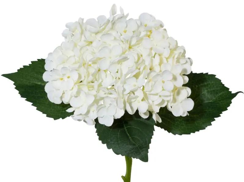 Umělá květina Gasper hortenzie bílá 53cm