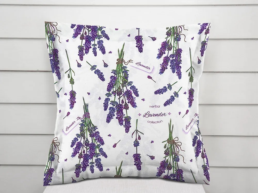 Biante Dekorační povlak na polštář s lemem PML-084 Lavender 35 x 45 cm