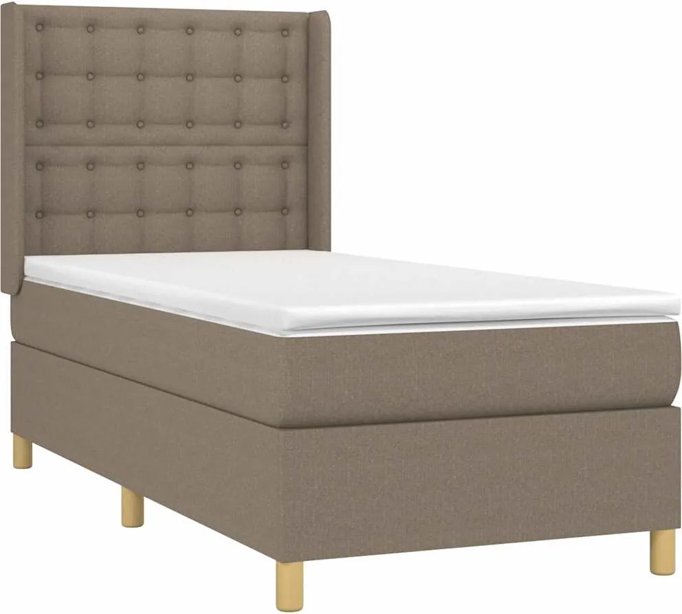 Box spring postel s matrací taupe 80x200 cm textil 3132269