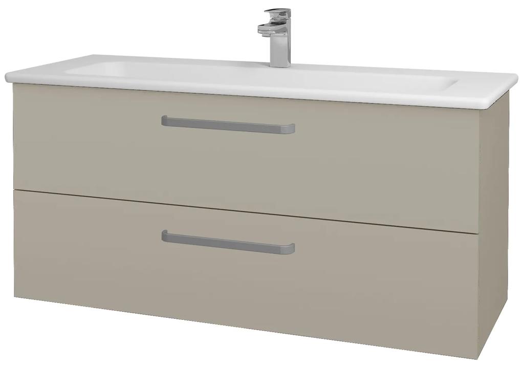 Dřevojas Koupelnová skříň GIO SZZ2 120 Varianta: N01 Bílá lesk / Úchytka T02 / D03 Cafe