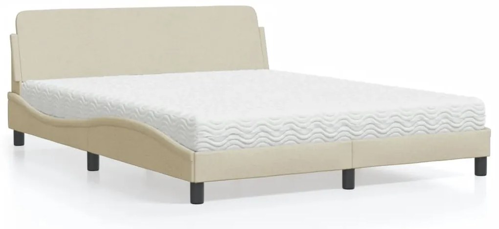 Postel s matrací Dover krémová 160 x 200 cm textil 3208429