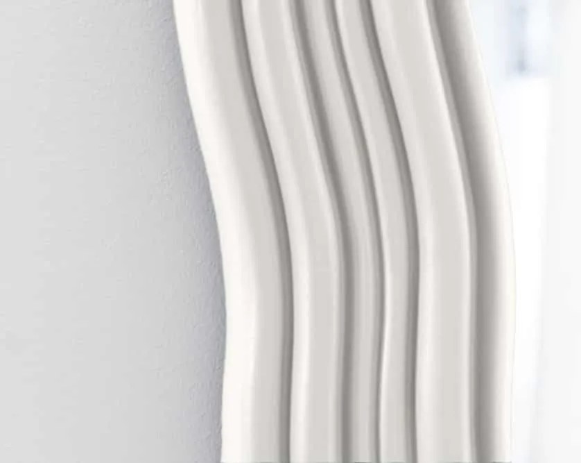 Designové nástěnné zrcadlo Mahealani 100 cm bílé