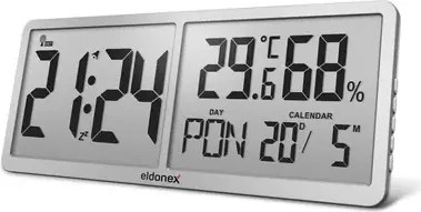 ELDONEX TimeCheck nástěnné hodiny stříbrná