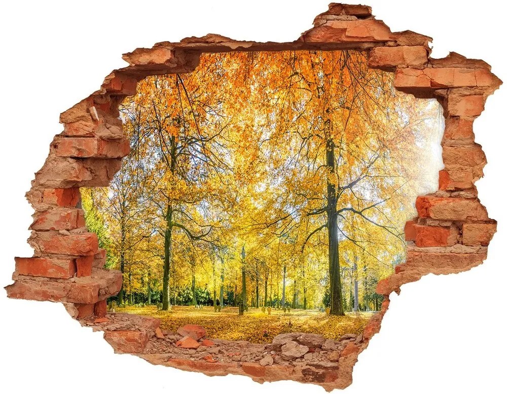 Wallmuralia Nálepka fototapeta 3D výhled Podzim les 90x70 cm