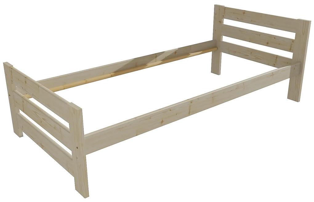 Vomaks Jednolůžková postel VMK005D Rozměr: 80 x 200 cm, Barva: surové dřevo