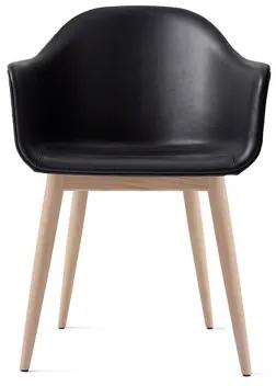 Harbour Dining Chair, černá kůže tmavě mořený dub Audo (MENU)