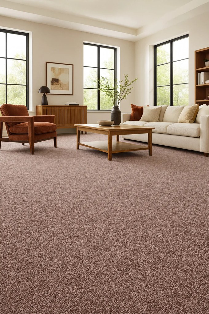 Associated Weavers, Metrážový koberec Spinta 44, na míru, šíře 4m, béžová, filc, ložnice