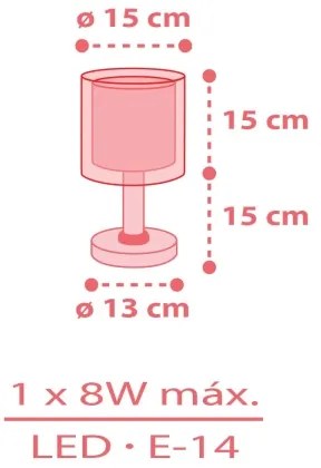 Dalber 41191 - Dětská lampička RAINBOW 1xE14/8W/230V pestrobarevná