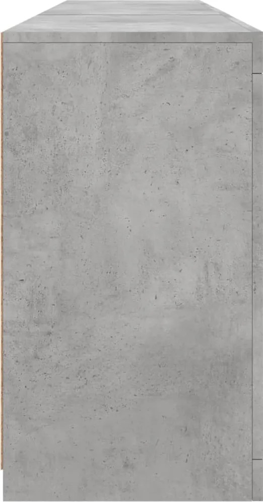 Příborník s LED osvětlením betonově šedý 181,5 x 37 x 67 cm 3209040