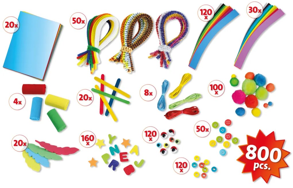 Lena Kreativní kufřík Jumbo zelený 800ks
