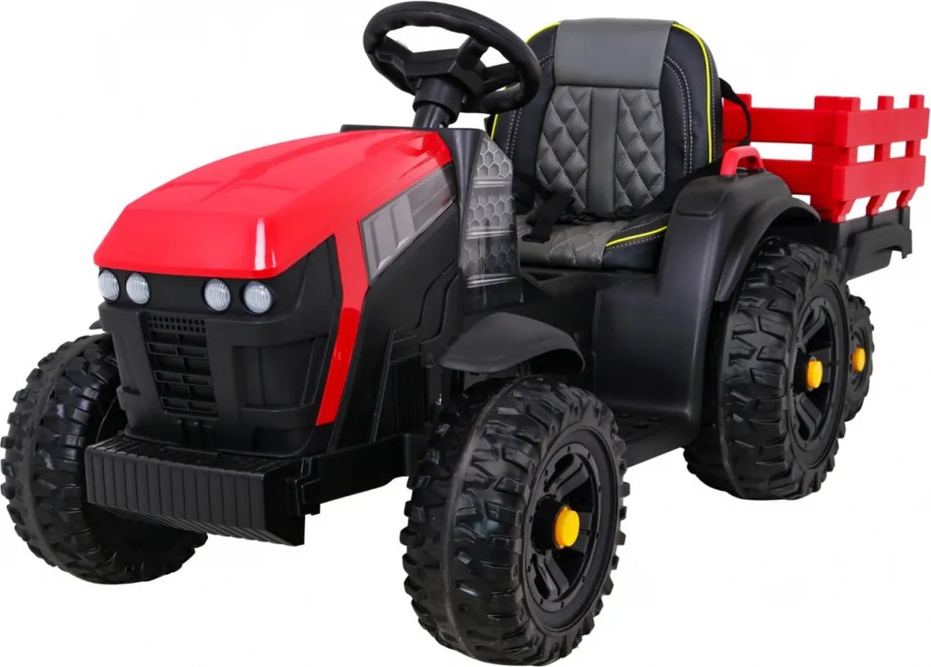 Ramiz Titánový traktor s přívěsem červený