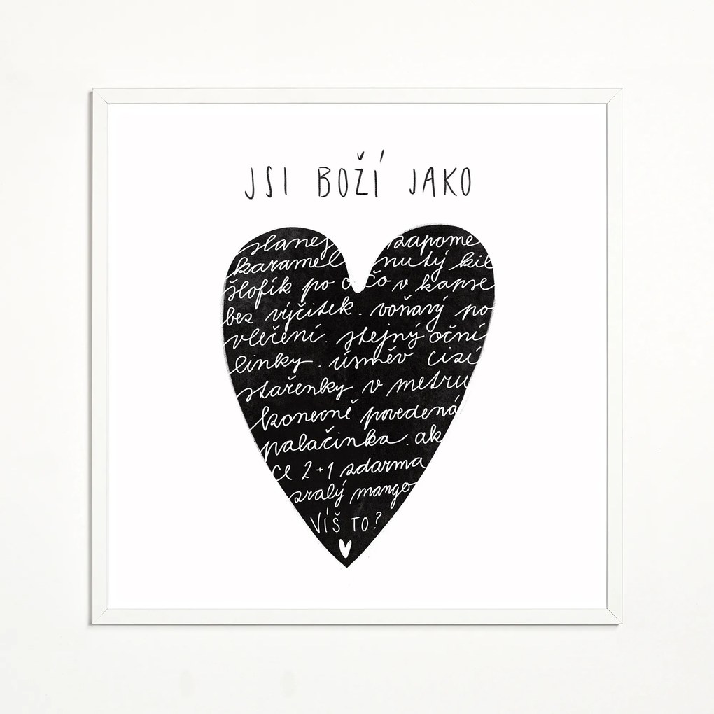 Eliška Straková | Boží jako Rám: Bílý, Velikost: 60 x 60 cm
