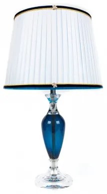 Luxusní nebesky modrá křišťálová stolní lampa Srdce oceánu 62 cm