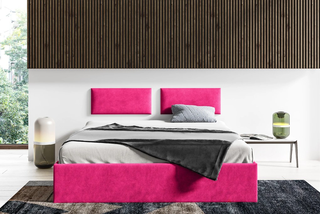 Eka Čalouněná postel Lucy - 160x200 cm Barva látky Trinity: Světle zelená (Trinity 2321), Úložný prostor: Bez úložného prostoru