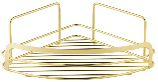 Erga NIAGARA, rohová polička na přísavky, zlatá lesklá, ERG-07443